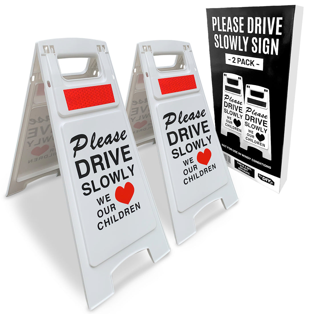 Please Drive Slowly Signs - 2 Pack – DIYJr